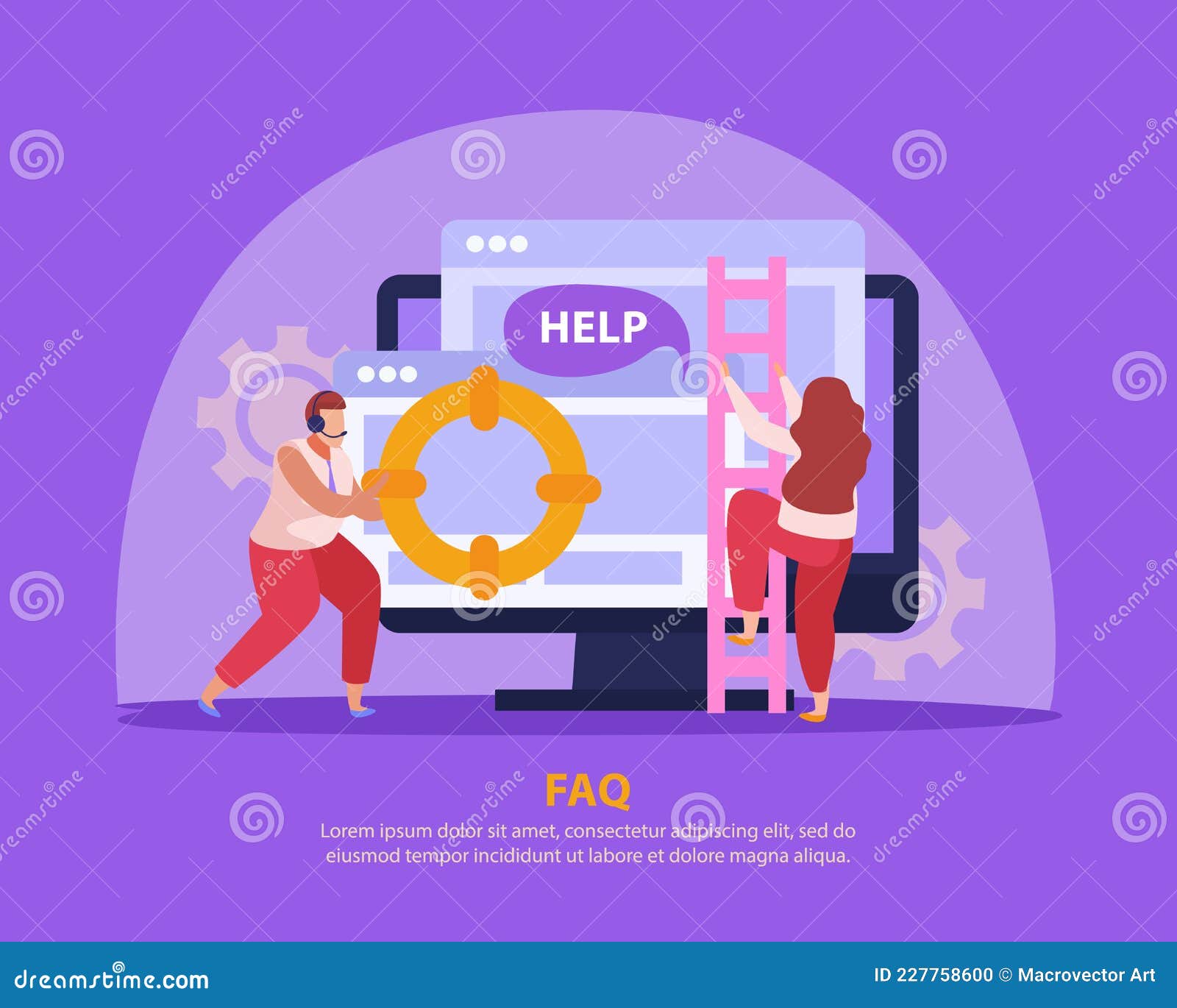 Online Support Background stock vector. Illustration of decorative ...