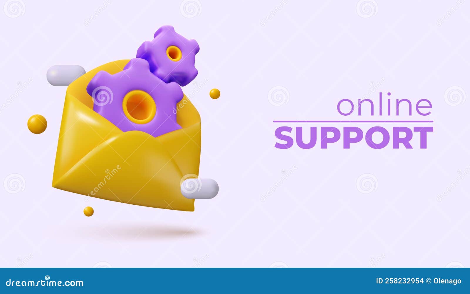 Online support banner stock vector. Illustration of engineering - 258232954