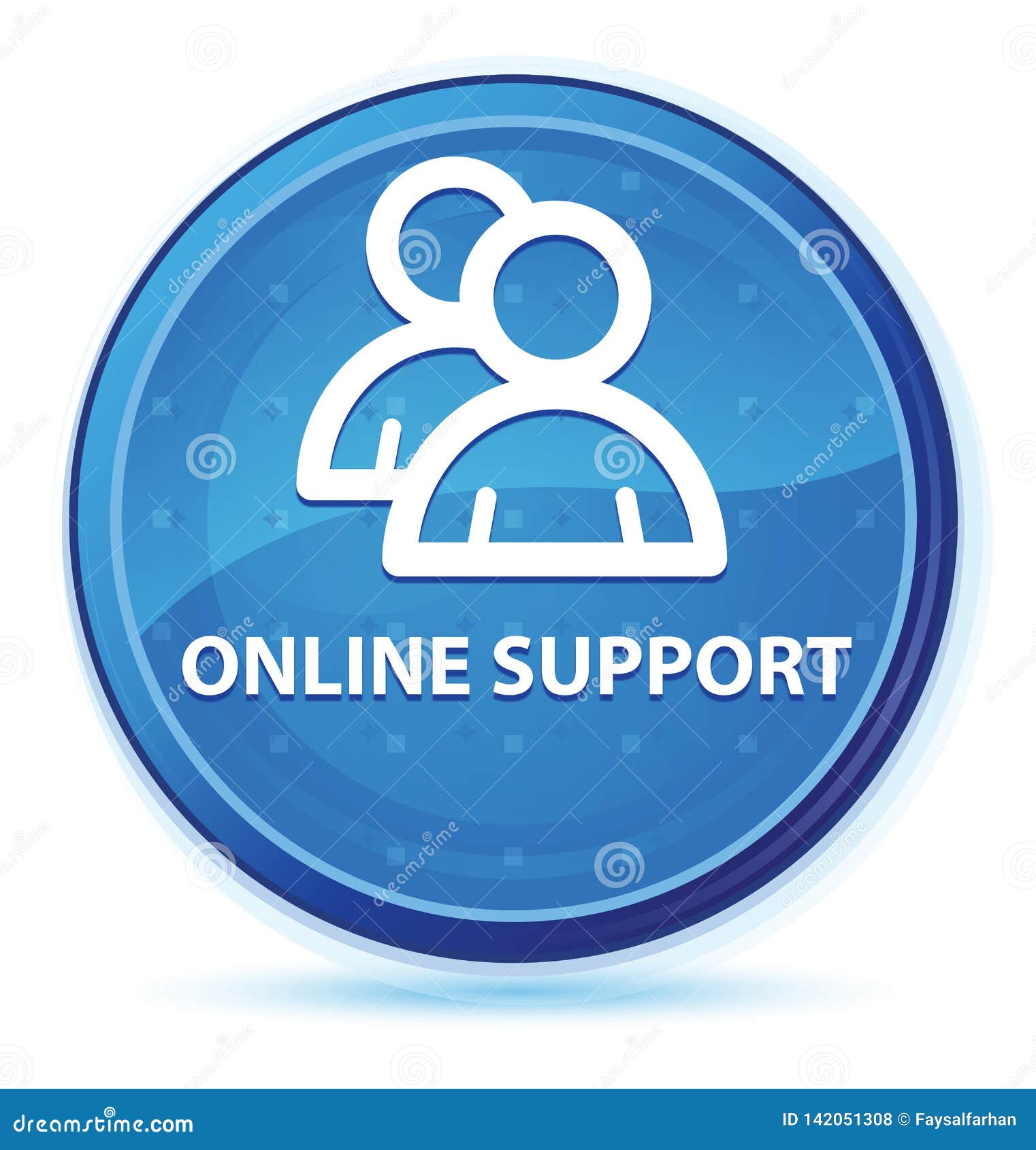 Online Support (group Icon) Midnight Blue Prime Round Button Stock ...