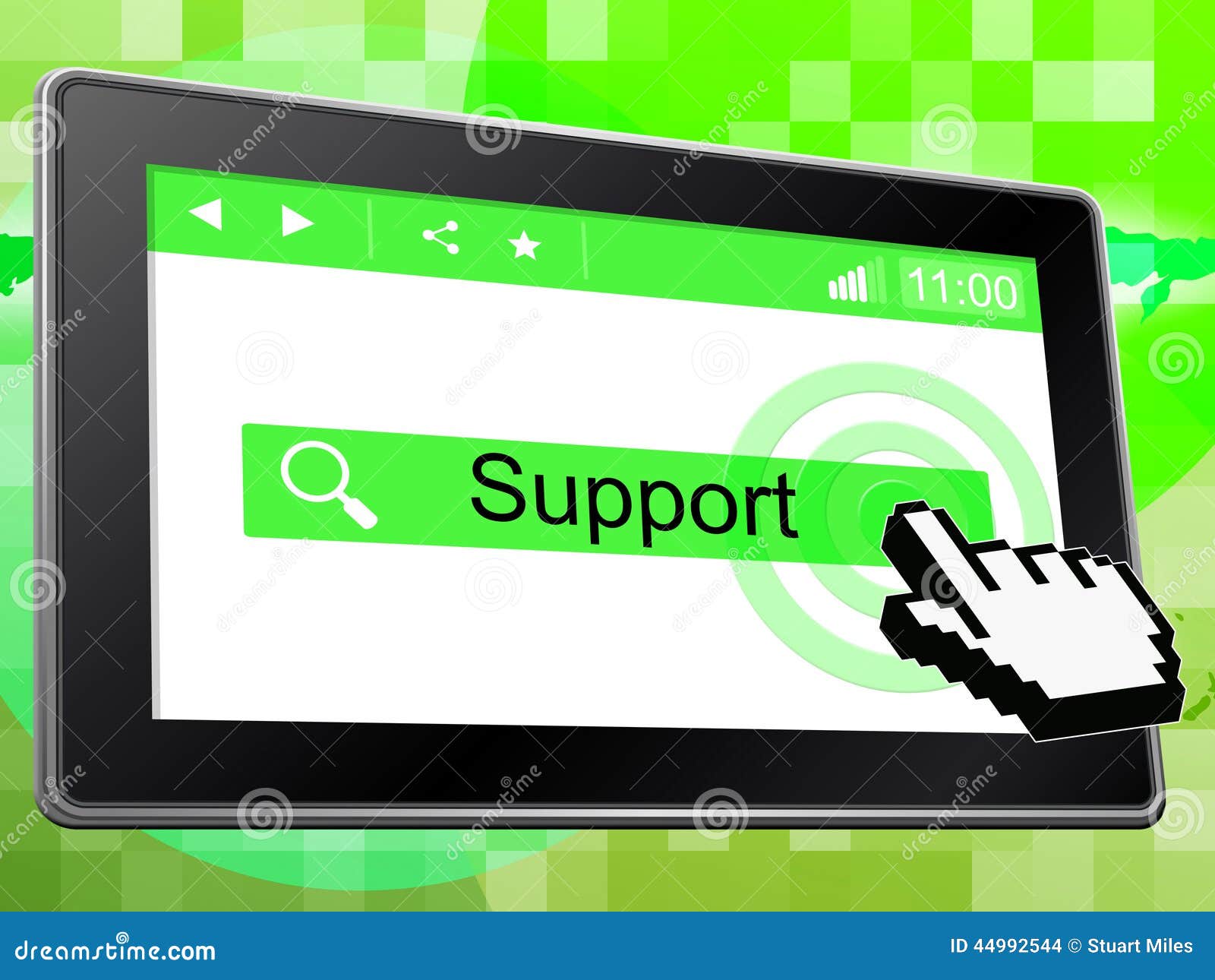 Online Support Shows World Wide Web and Help Stock Illustration ...