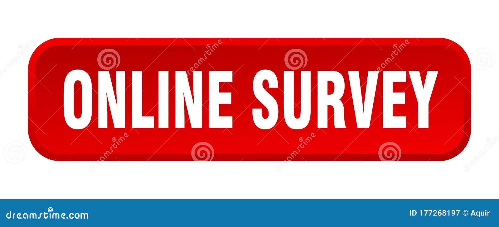 Online Survey Button. Online Survey Square 3d Push Button Stock Vector ...