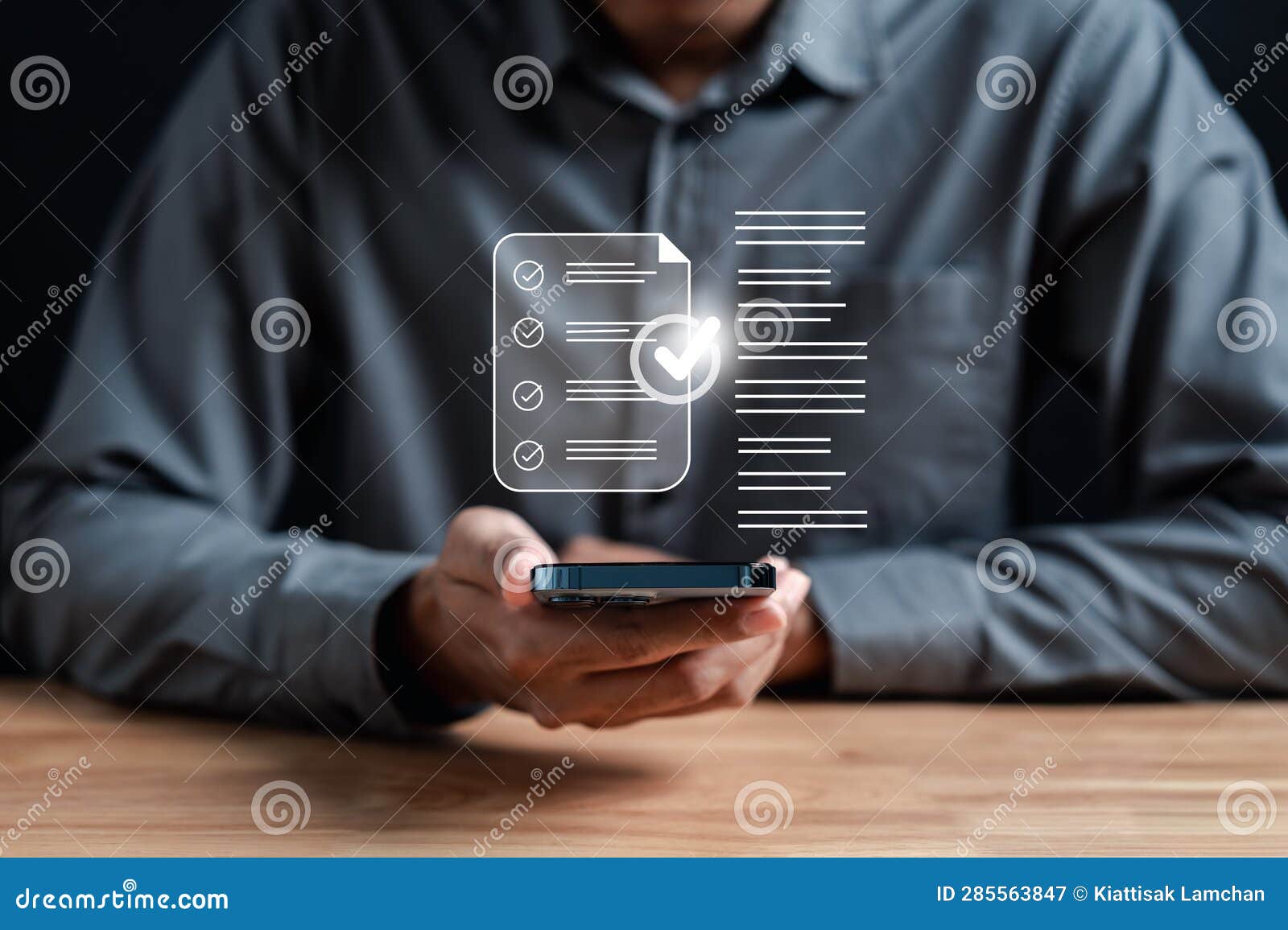 Online Survey Filling Out and Digital Form Checklist by Laptop Computer ...