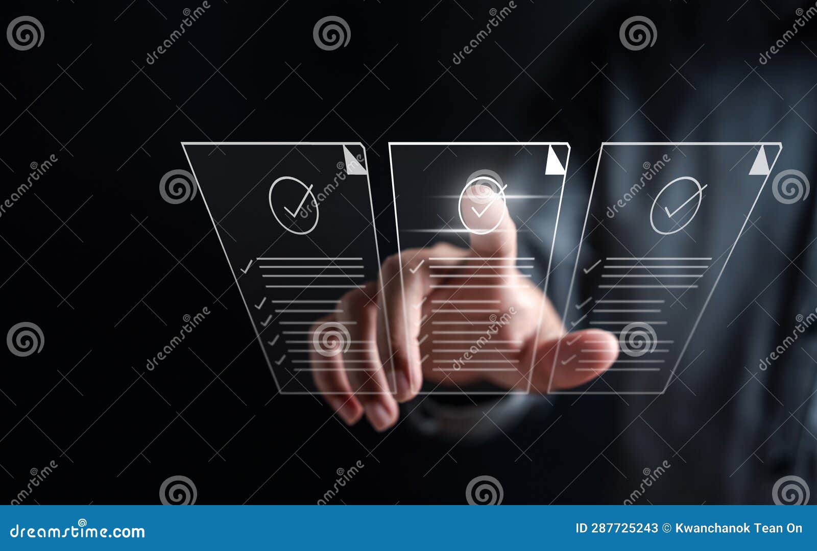 Online Survey Filling Out and Digital Form Checklist by Laptop Computer ...
