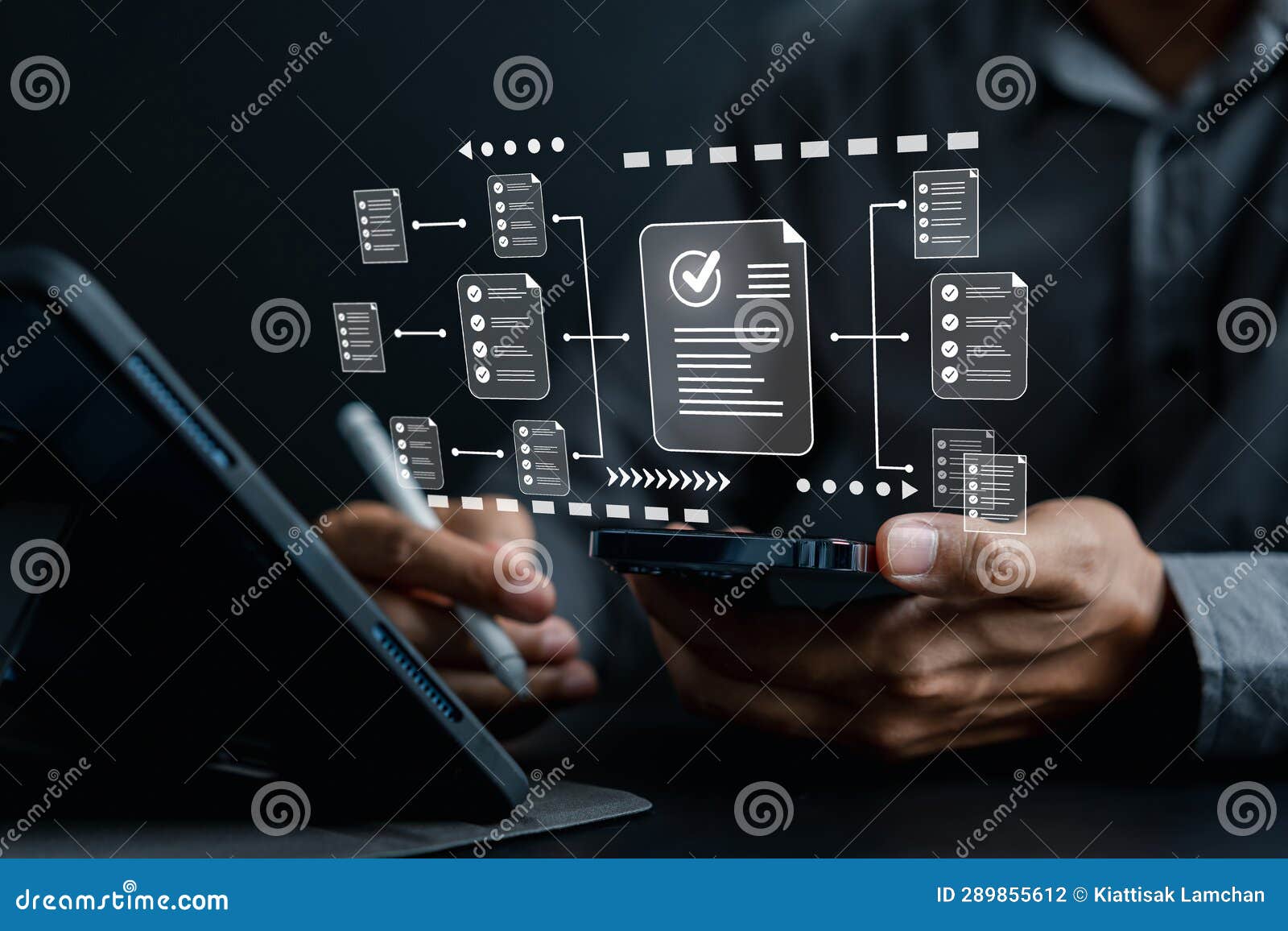Online Survey Filling Out and Digital Form Checklist by Laptop Computer ...