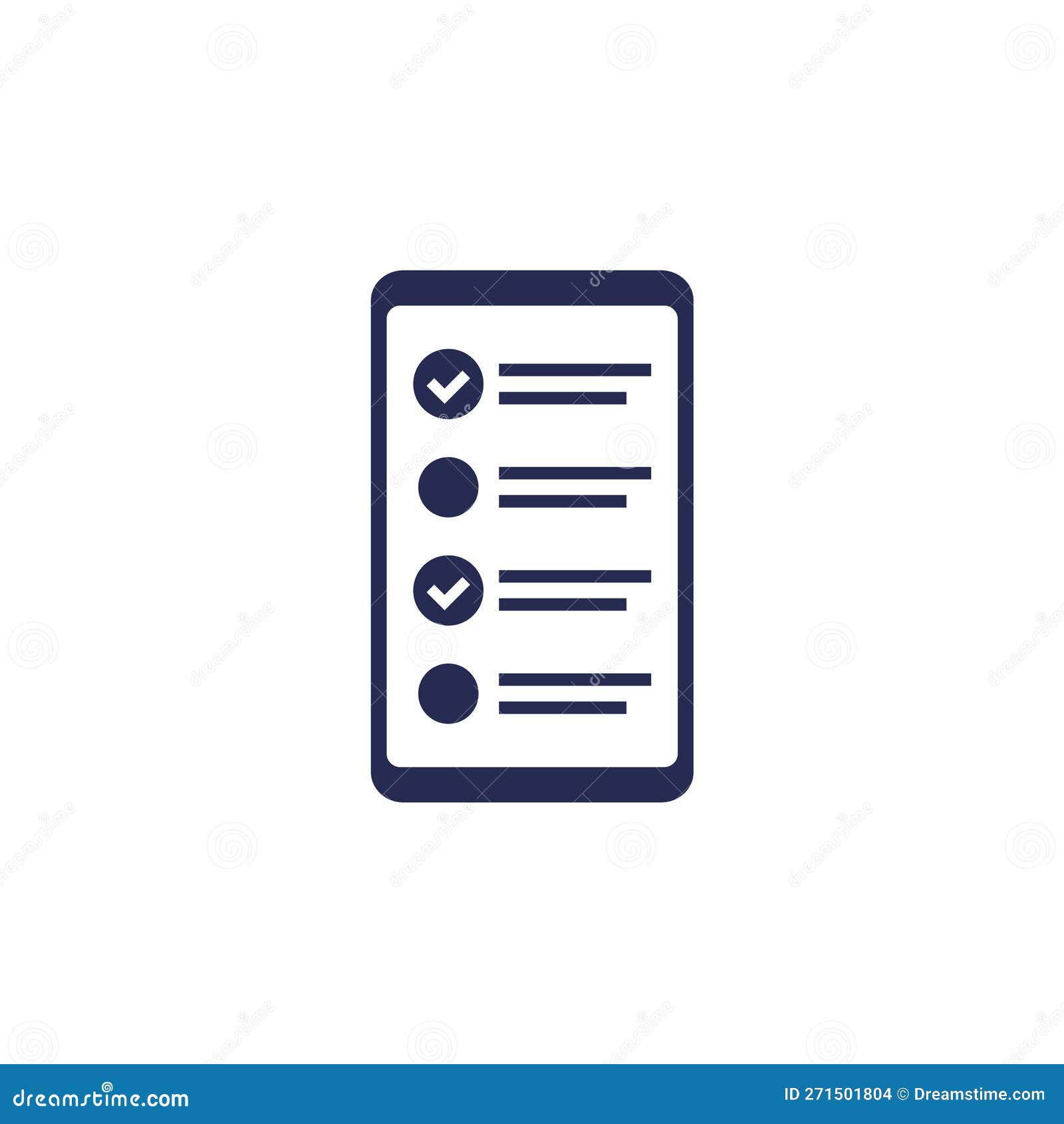 Online Survey Form in Smartphone Icon Stock Vector - Illustration of ...