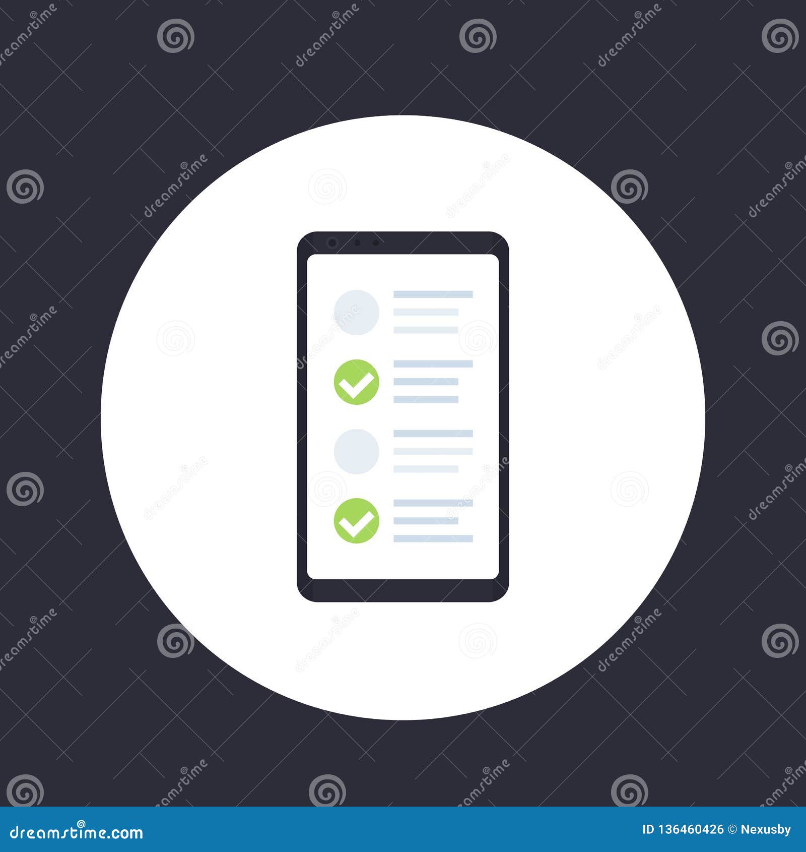 Online Survey Form in Smartphone Vector Icon Stock Vector ...