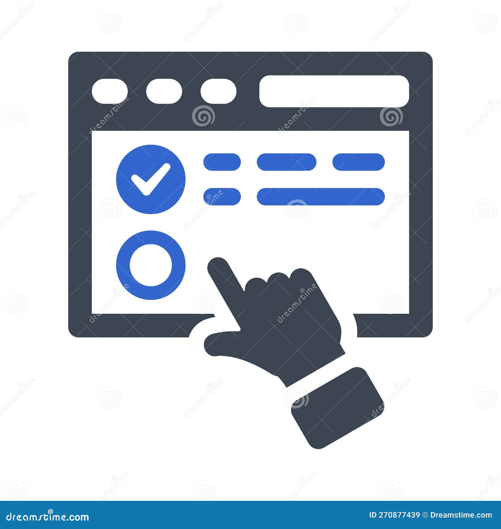 Online survey icon stock vector. Illustration of accept - 270877439