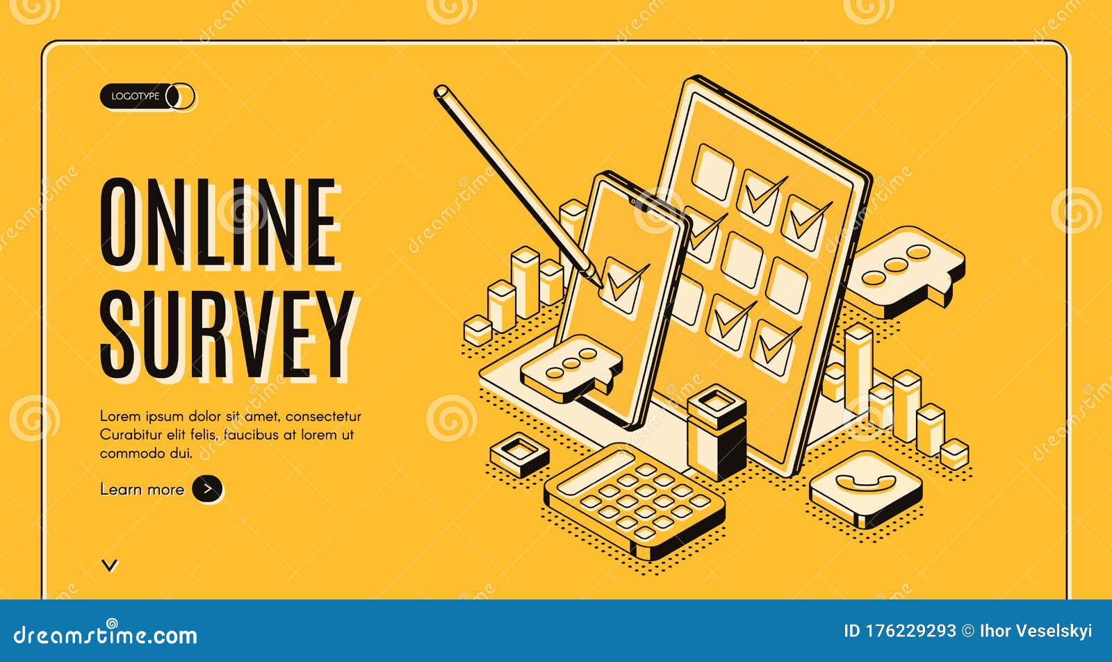 Online Survey Isometric Banner, Feedback Service Stock Vector ... Online Survey Isometric Banner, Feedback Service Stock Vector ...
