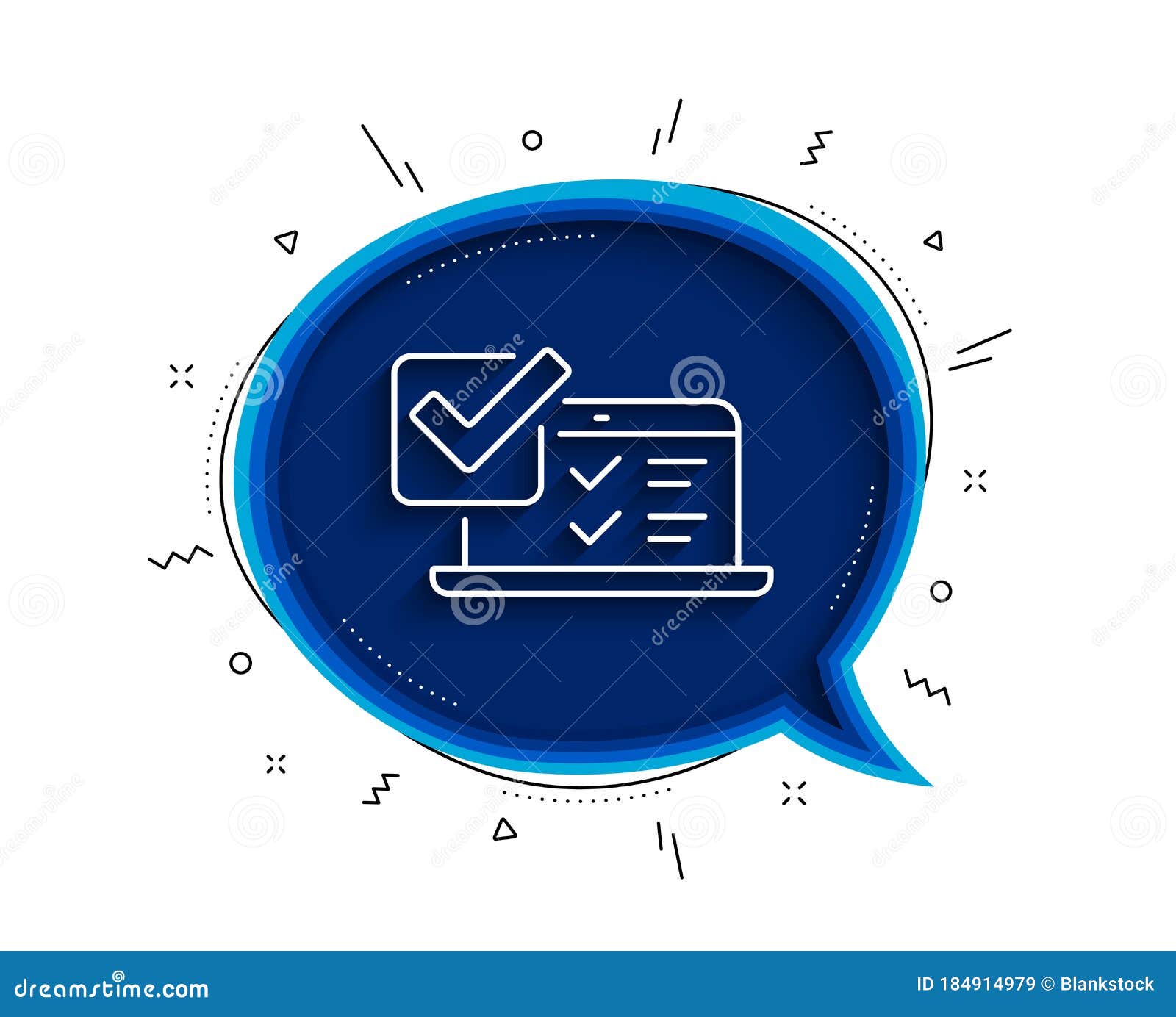 Online Survey Line Icon. Select Answer Sign. Vector Stock Vector ...