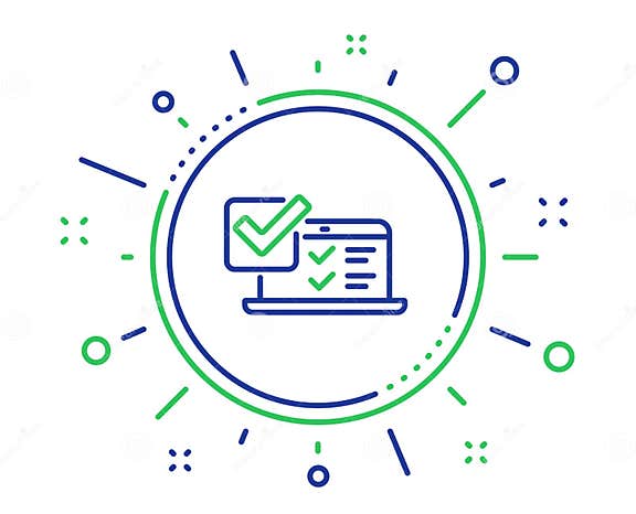 Online Survey Line Icon. Select Answer Sign. Vector Stock Vector ...