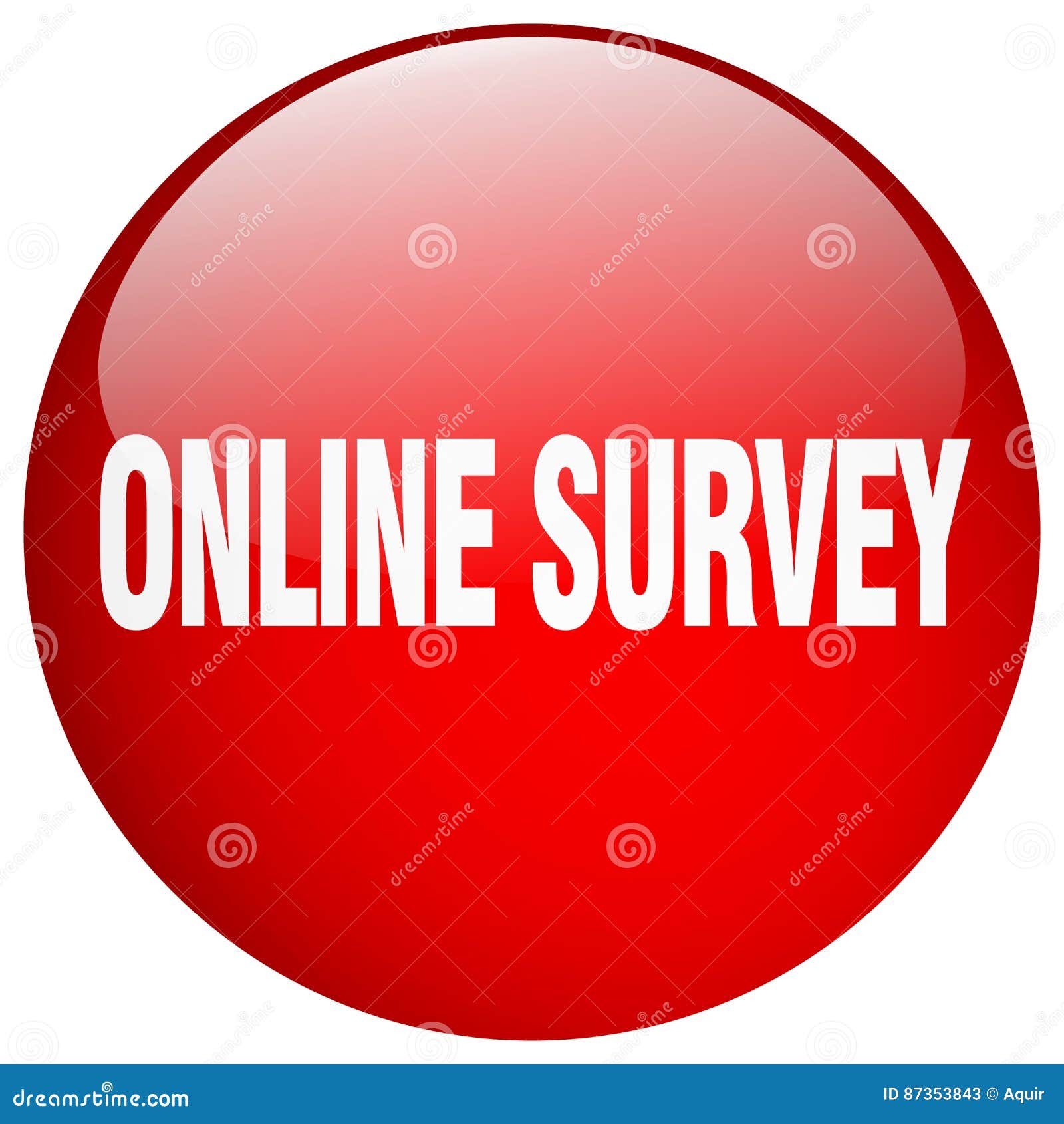 Online Survey Red Round Gel Isolated Button Stock Vector - Illustration ...