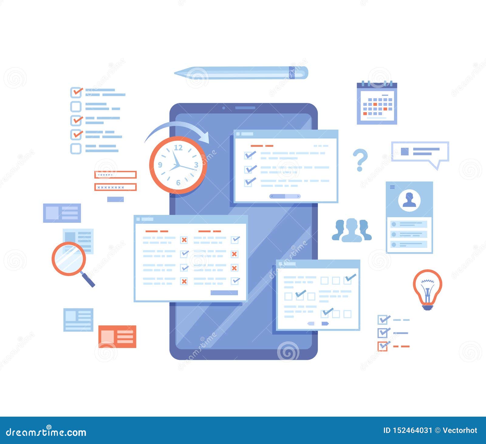 Online Survey Testing Questionnaire. Phone Screen with Online Filling ...