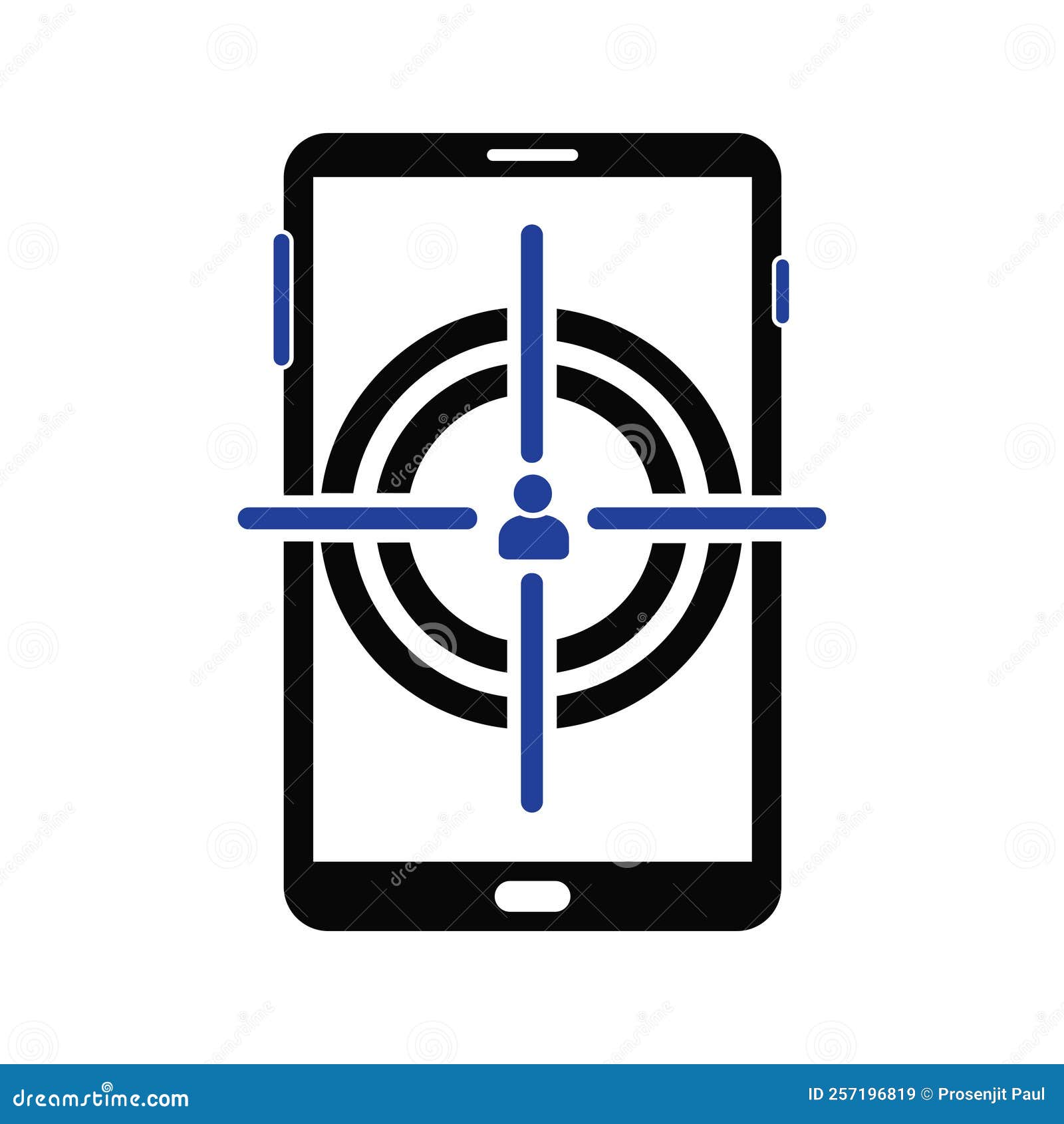 Online Target Audience Finding Icon Stock Vector - Illustration of ...