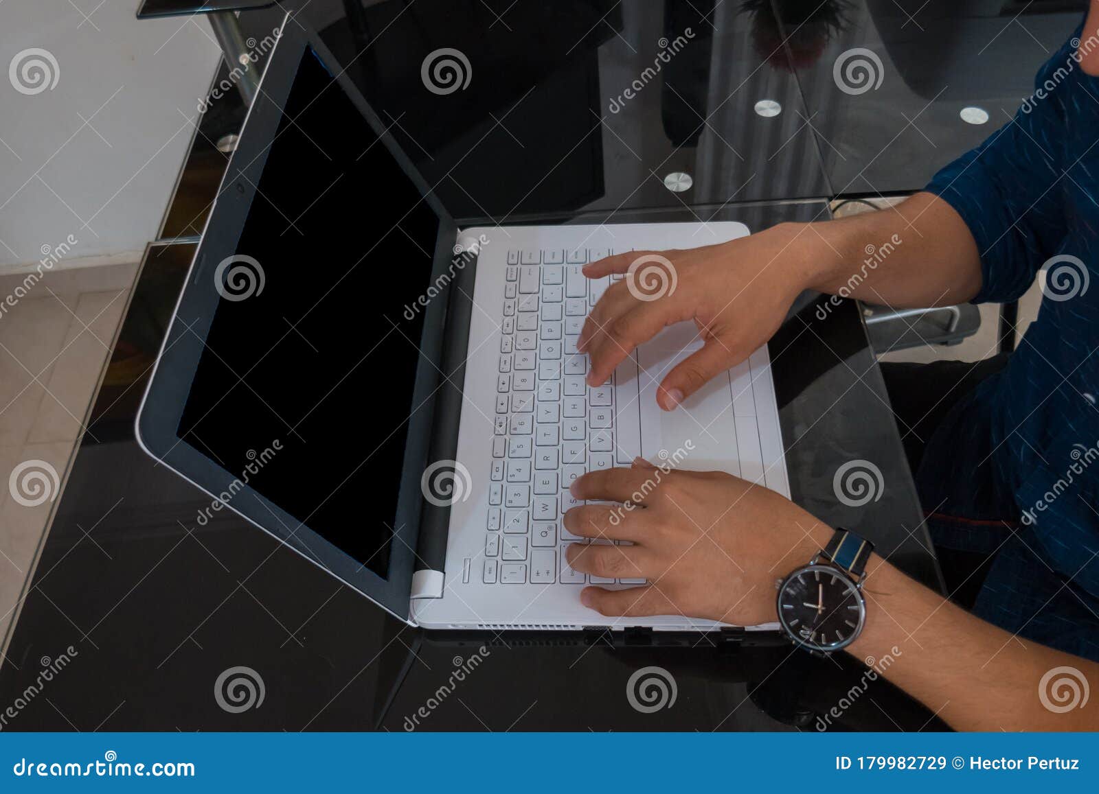 Online Task. Concentrated Student Working with the Computer Stock Image ...