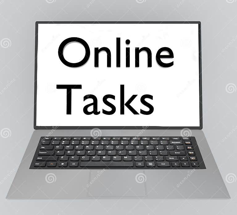 Online Tasks concept stock illustration. Illustration of computer ...