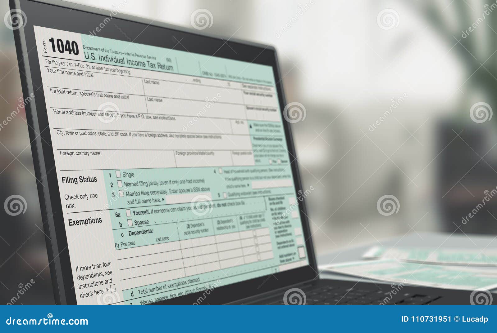 Online Tax Filing, Income E Tax And Tax Exemption On Smartphone Screen ...
