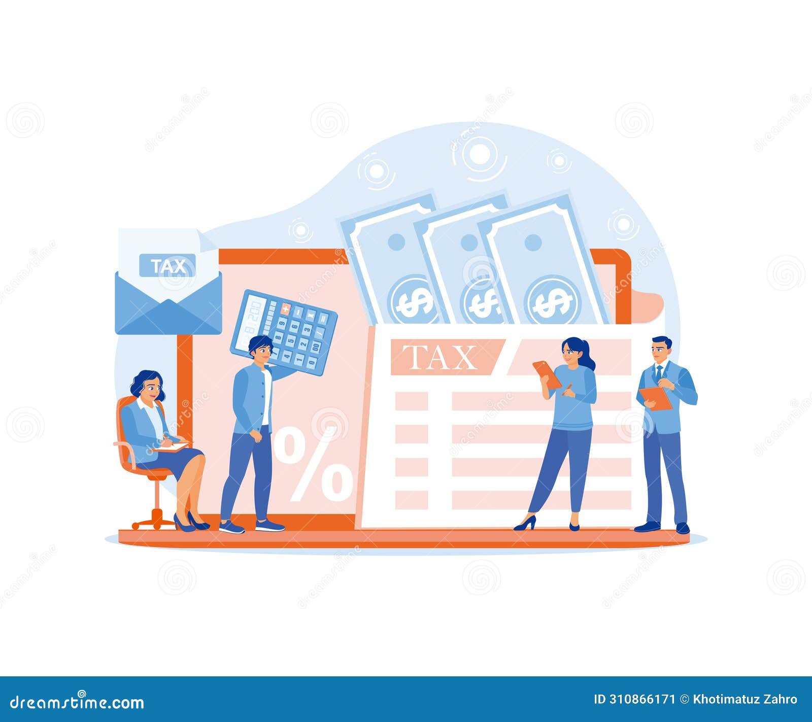 Online Tax Payment System. People Fill Out Online Tax Forms Using the ...