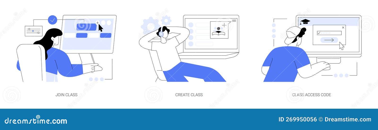 Create Class Isolated Cartoon Vector Illustrations | CartoonDealer.com #267330866