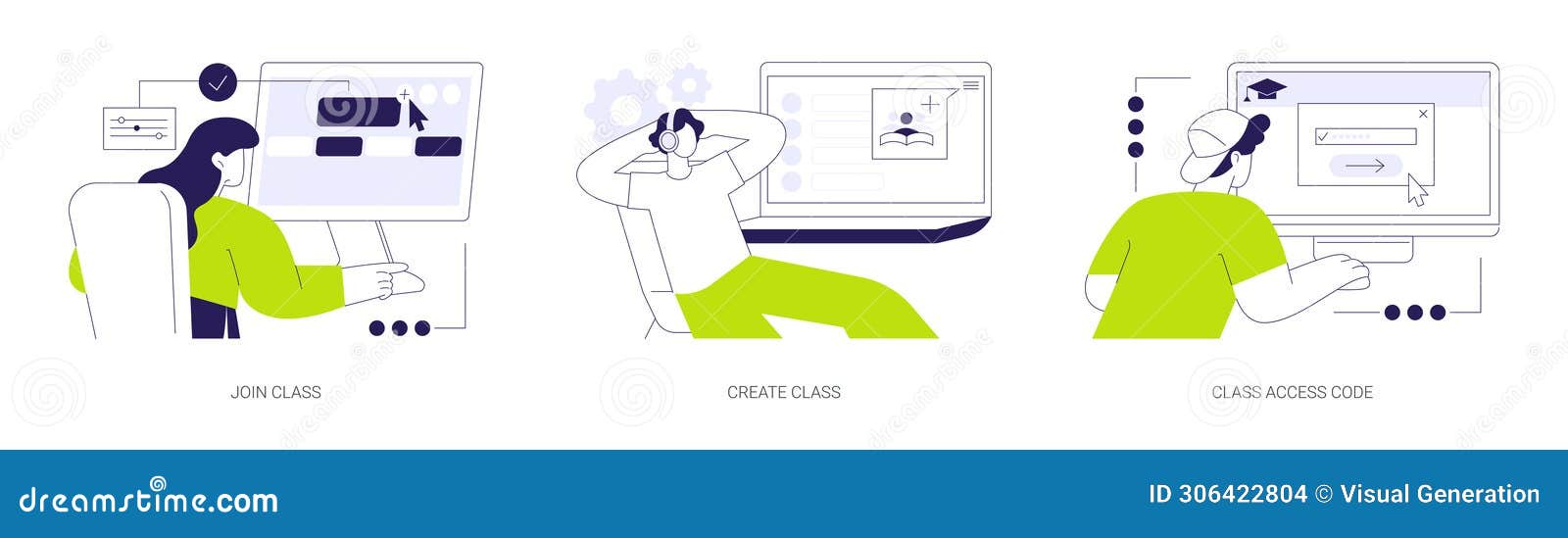 Create Class Isolated Cartoon Vector Illustrations. | CartoonDealer.com #295100807