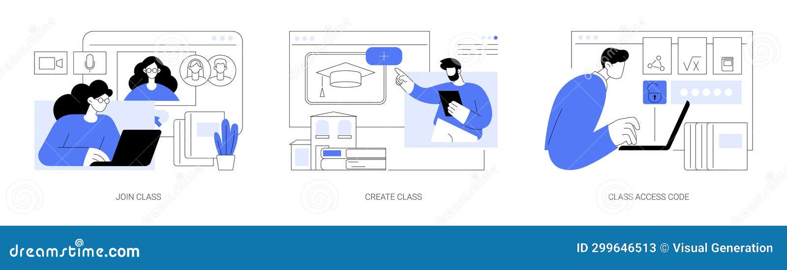 Create Class Isolated Cartoon Vector Illustrations | CartoonDealer.com #267330866