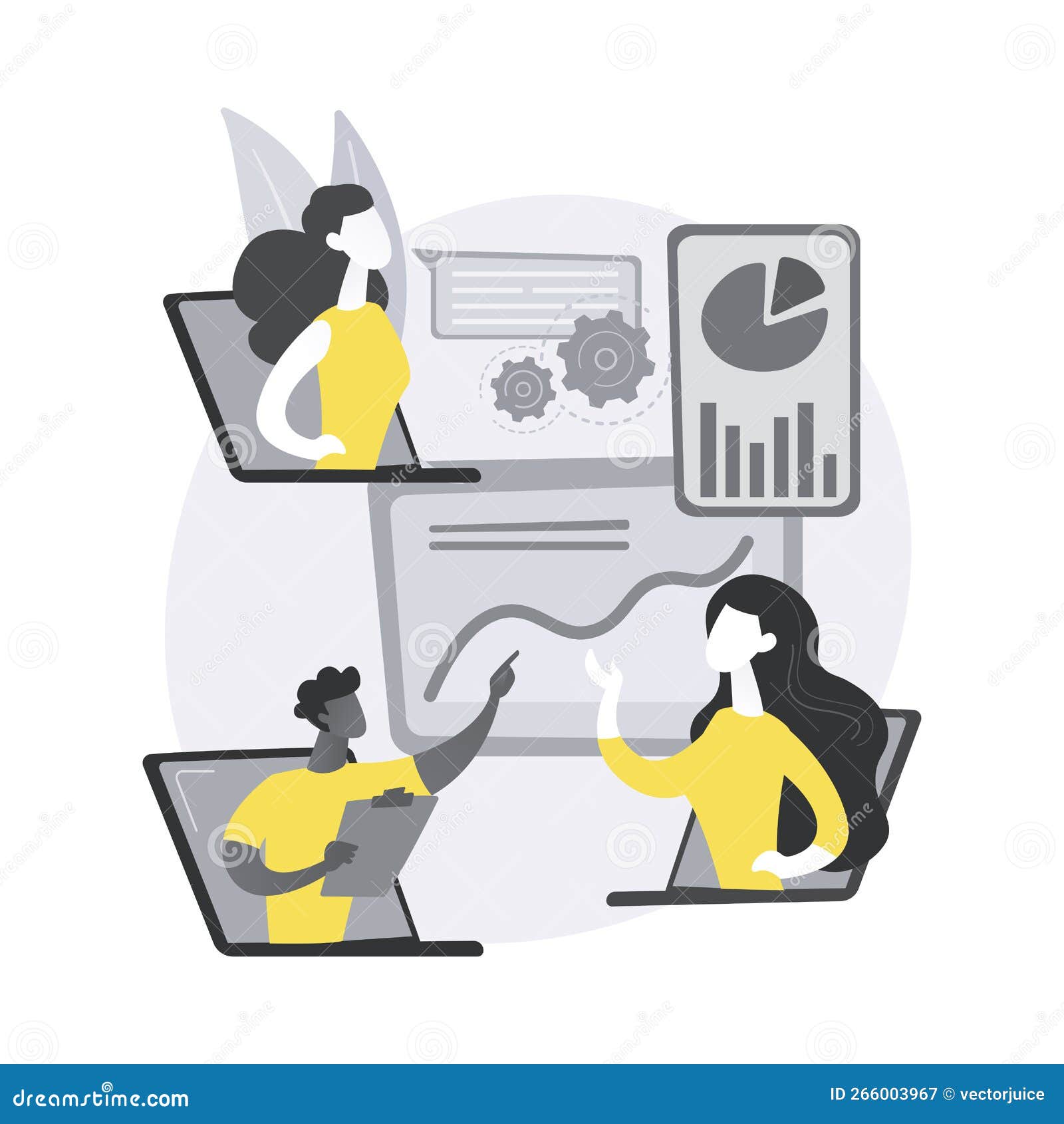 Online Tech Talks Abstract Concept Vector Illustration Stock Vector - Illustration of isolated ...