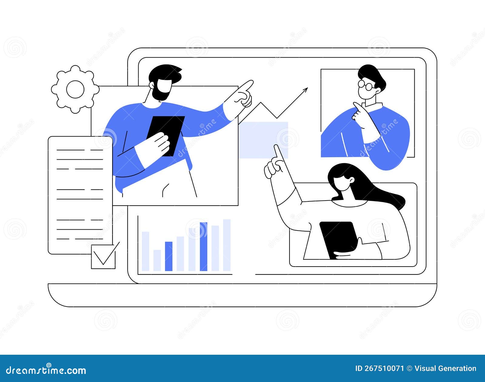 Online Tech Talks Abstract Concept Vector Illustration. Stock Vector ...