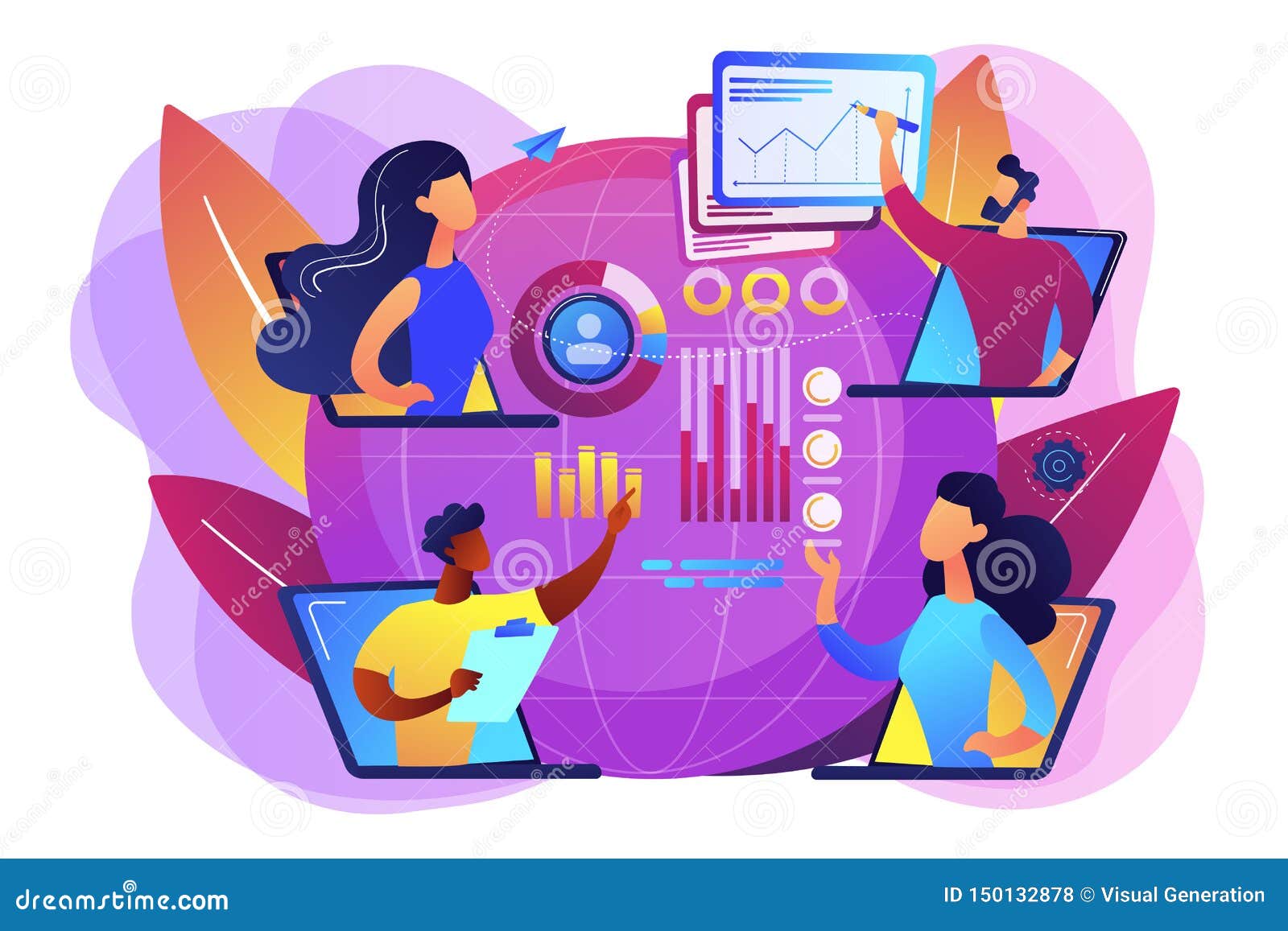 Online Tech Talks Concept Vector Illustration Stock Vector ...