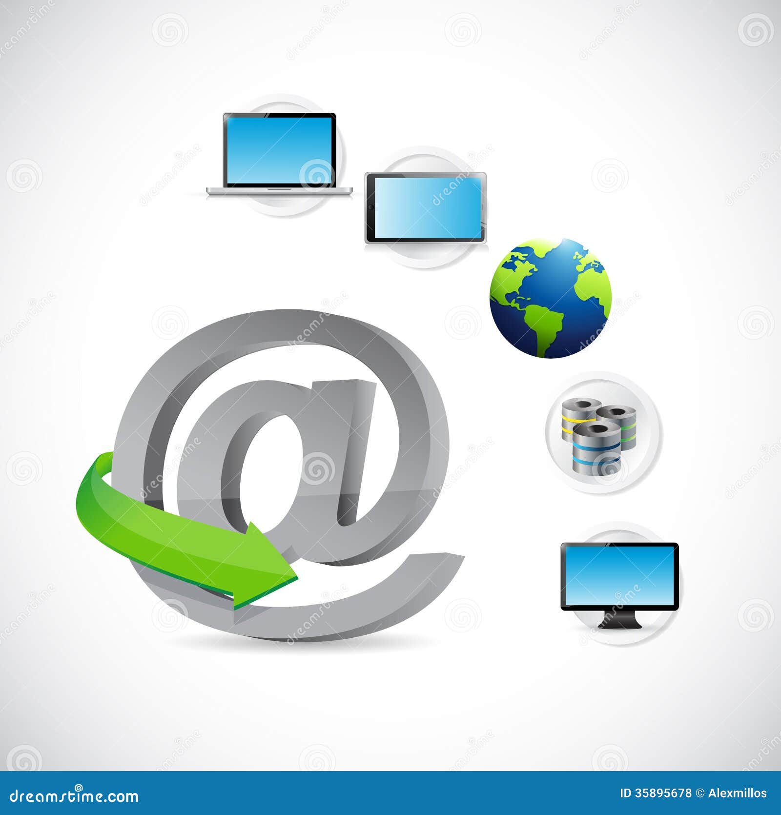 Online Technology Electronics Network Illustration Stock Illustration ...
