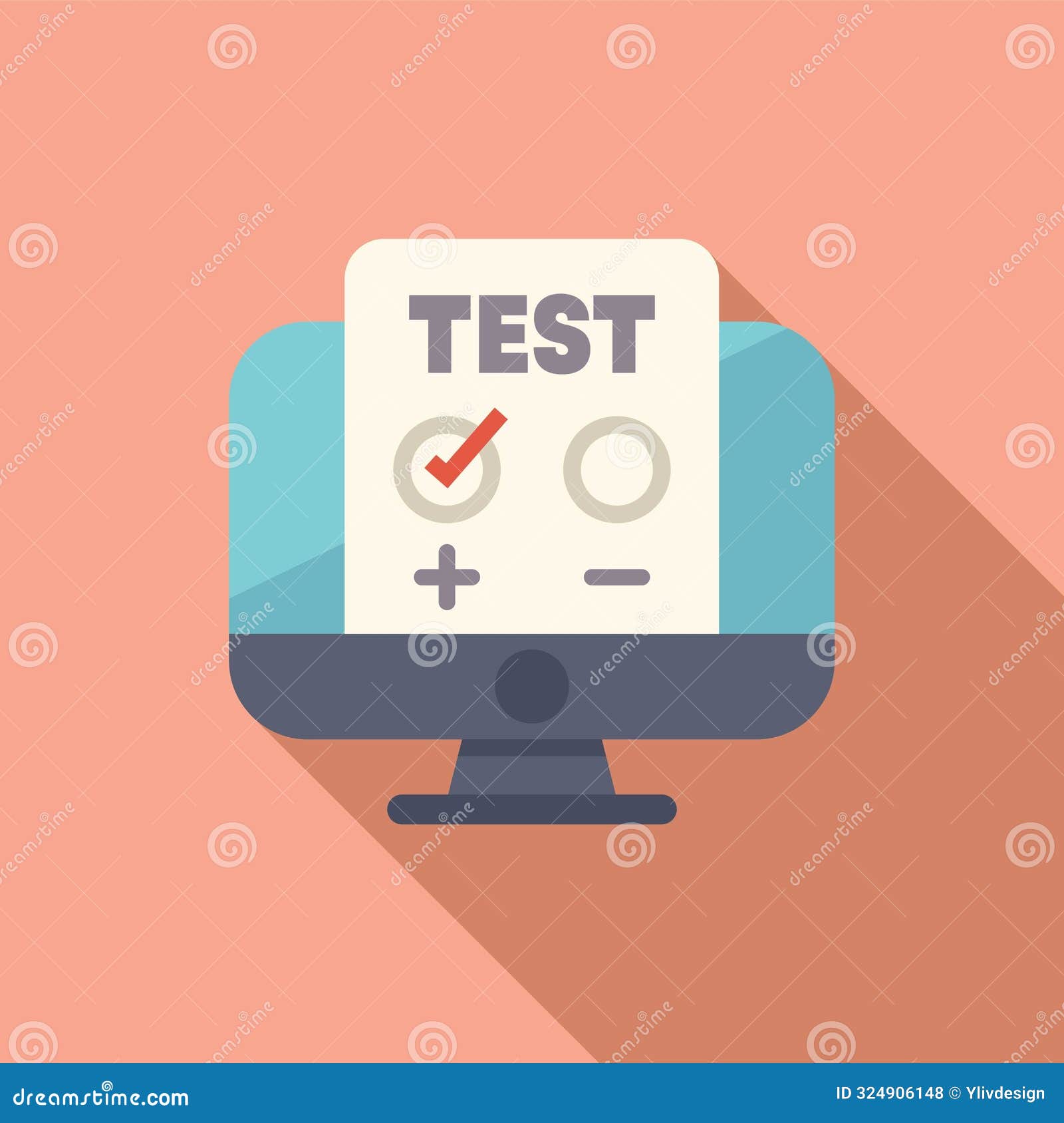 Online Test Showing on Computer Screen for Distance Education Stock ...
