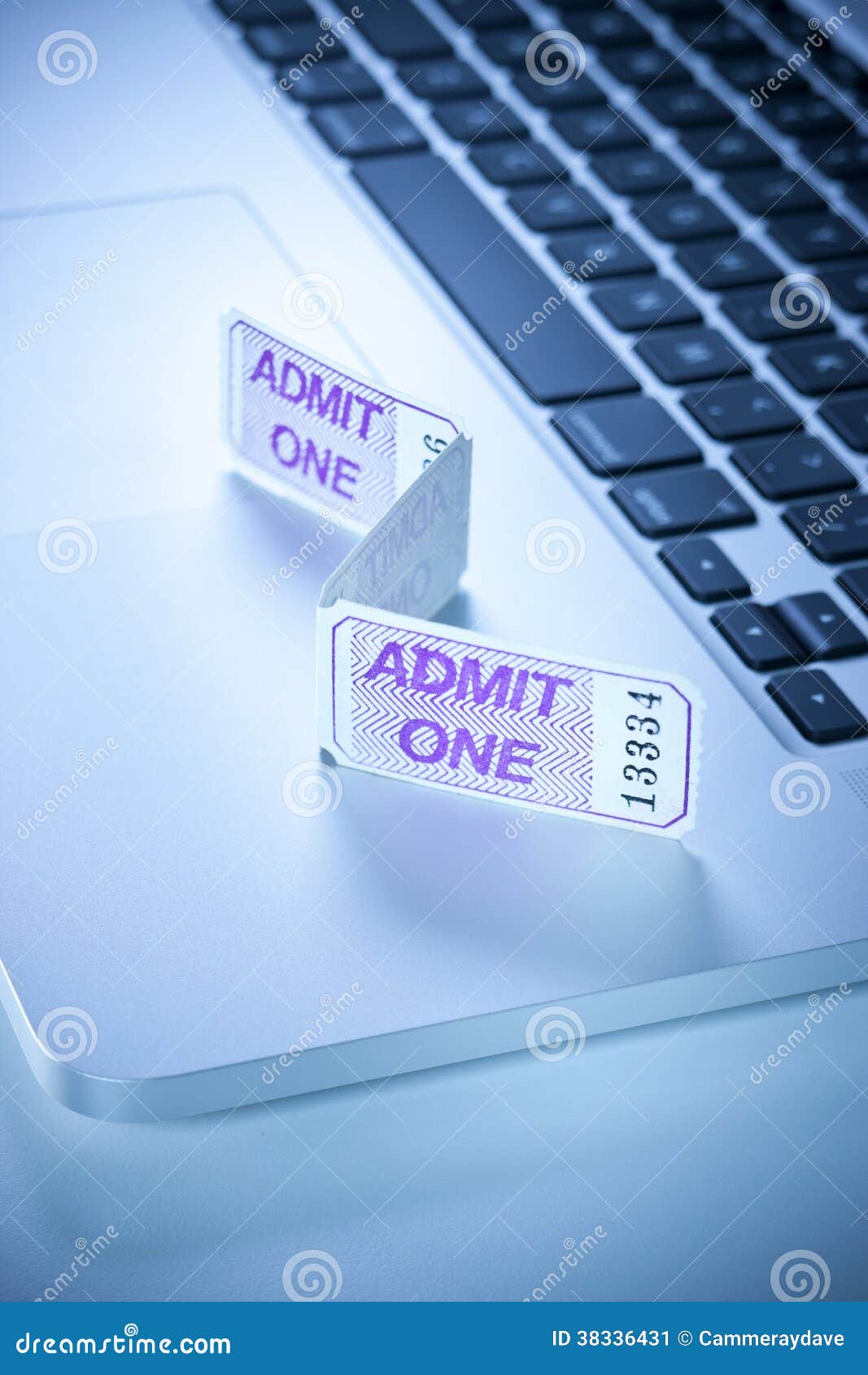 Online Movie Ticket Computer Entertainment Stock Image - Image of ...