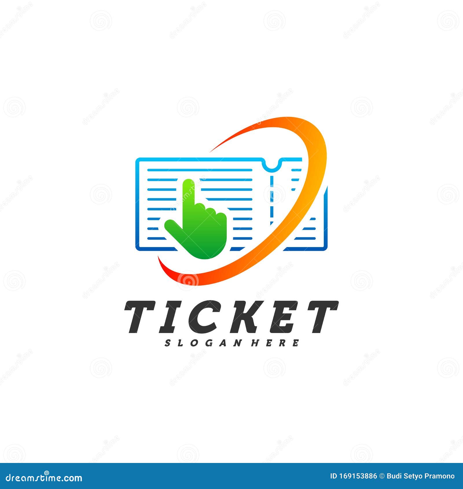 Online Tickets Logo Design Concept Vector, Template, Creative Design ...