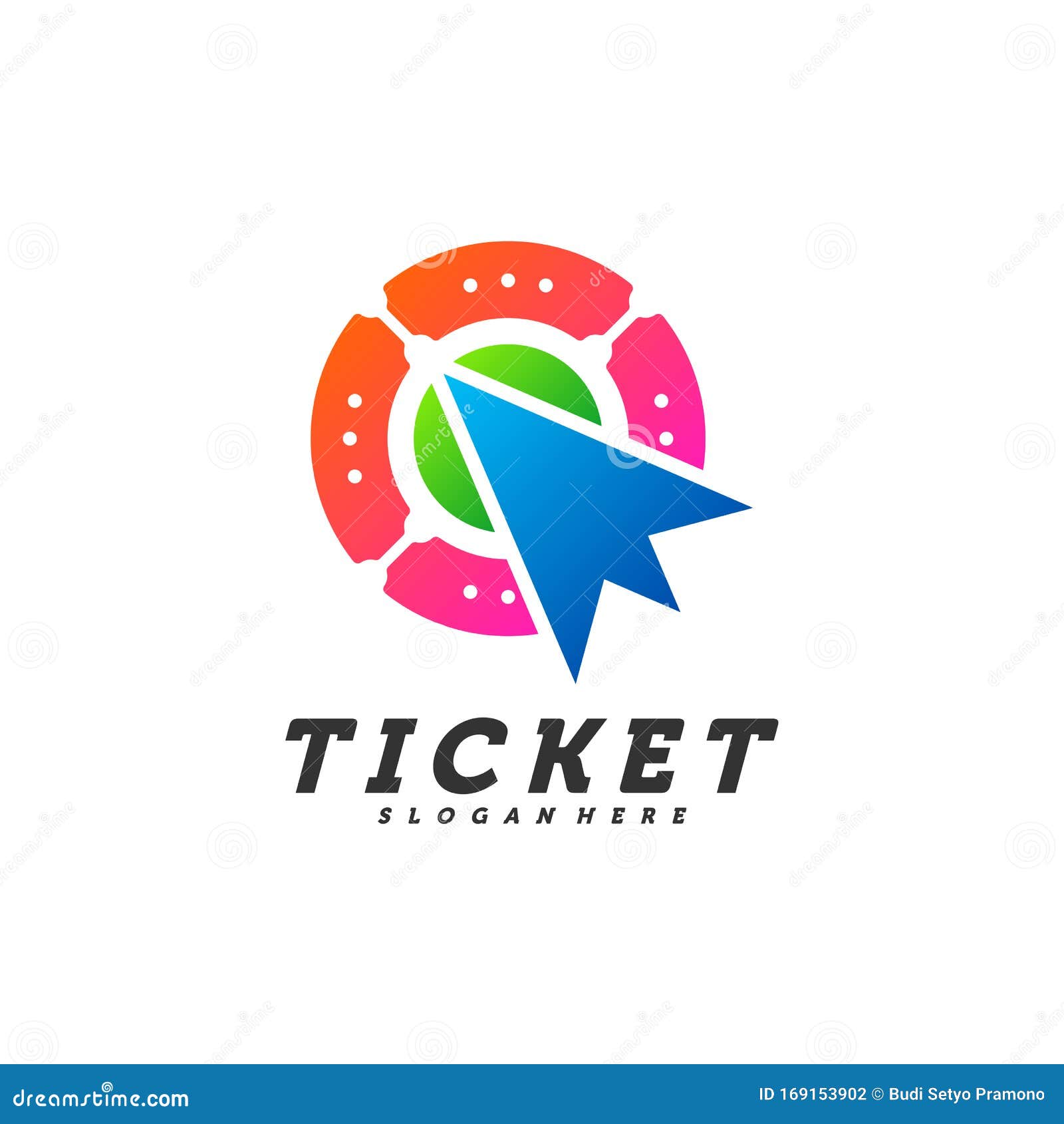 Online Tickets Logo Design Concept Vector, Template, Creative Design ...