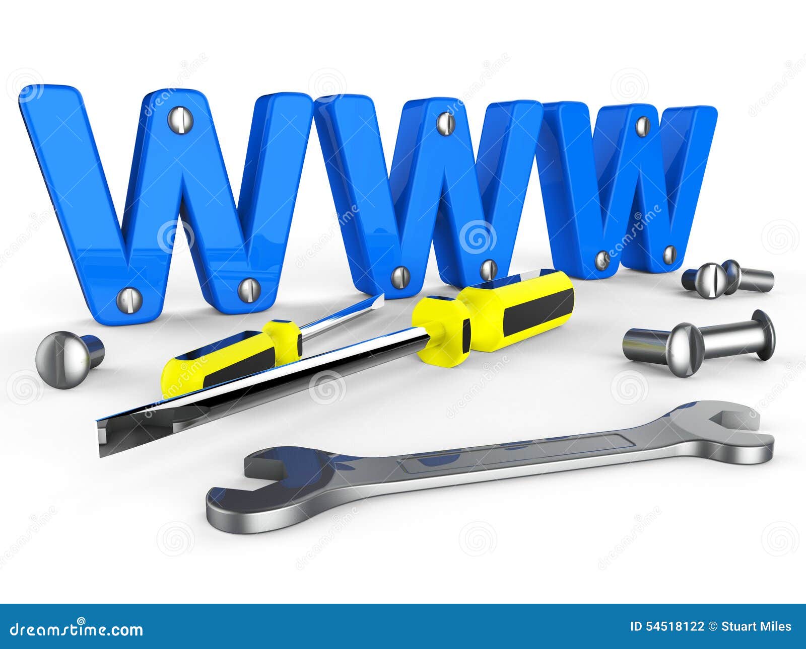 Online Tools Means World Wide Web and Apparatus Stock Illustration ...