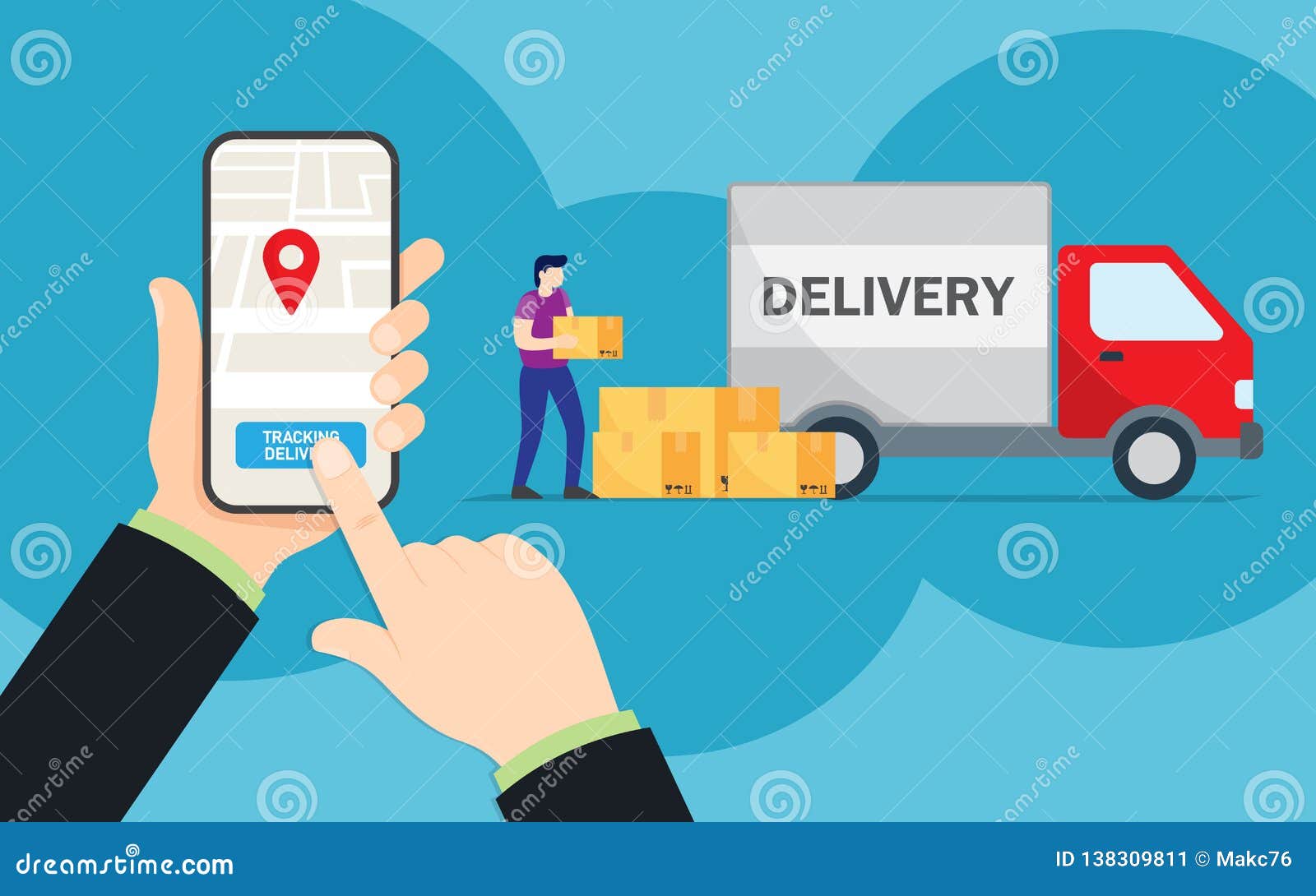 Online Tracking The Movement Of Parcels In A Smartphone, Logistics And ...
