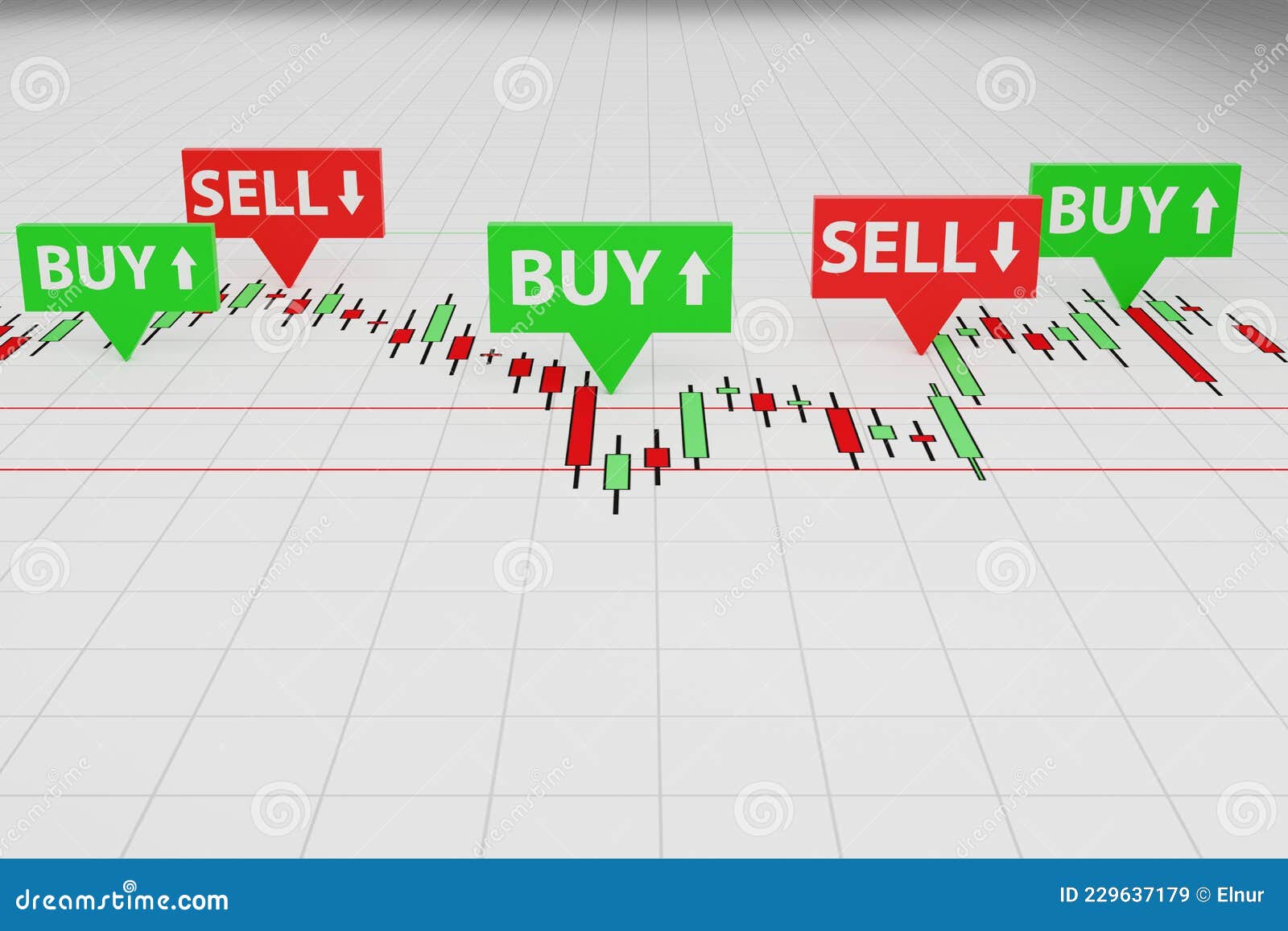 Online Trading Concept - 3d Rendering Stock Illustration - Illustration ...