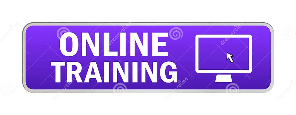 Online training button stock vector. Illustration of click - 224276227