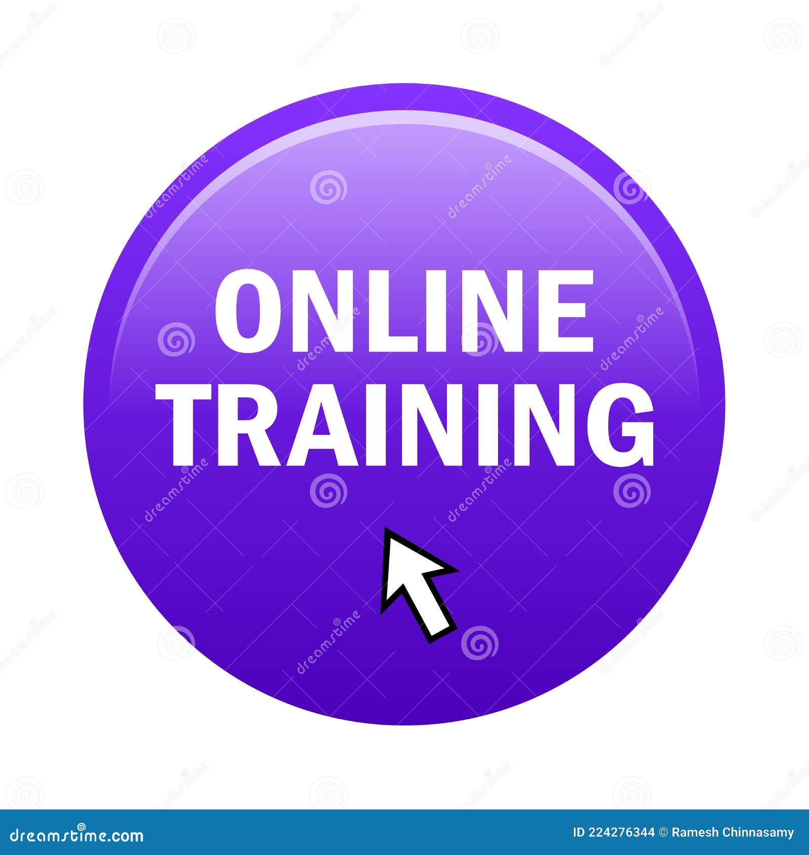 Online training button stock vector. Illustration of educational ...