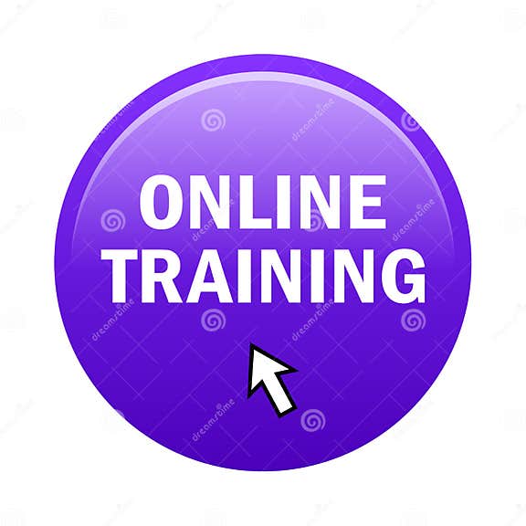 Online training button stock vector. Illustration of educational ...