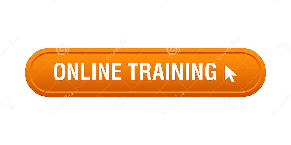 Online training button stock illustration. Illustration of class ...