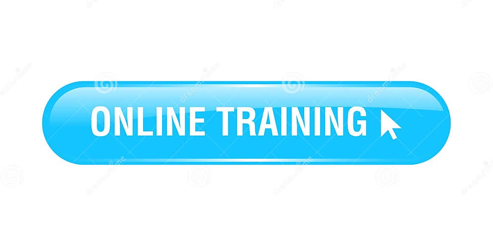 Online training button stock illustration. Illustration of buttons ...