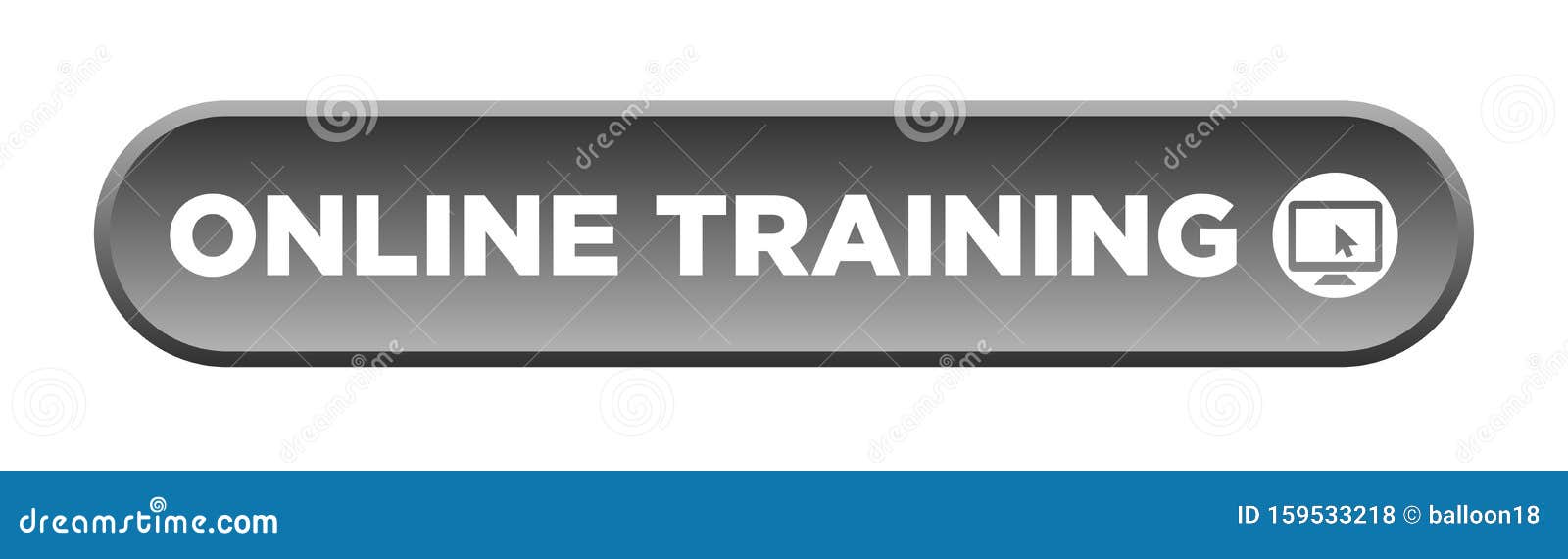 Online training button stock illustration. Illustration of coaching ...