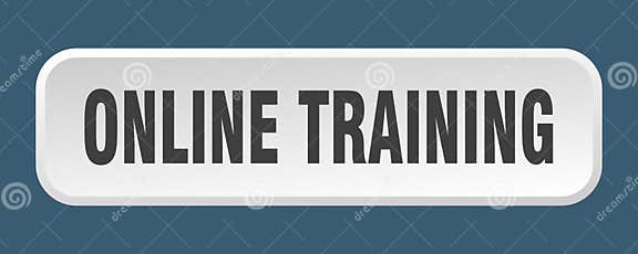 Online Training Button. Online Training Square 3d Push Button Stock ...