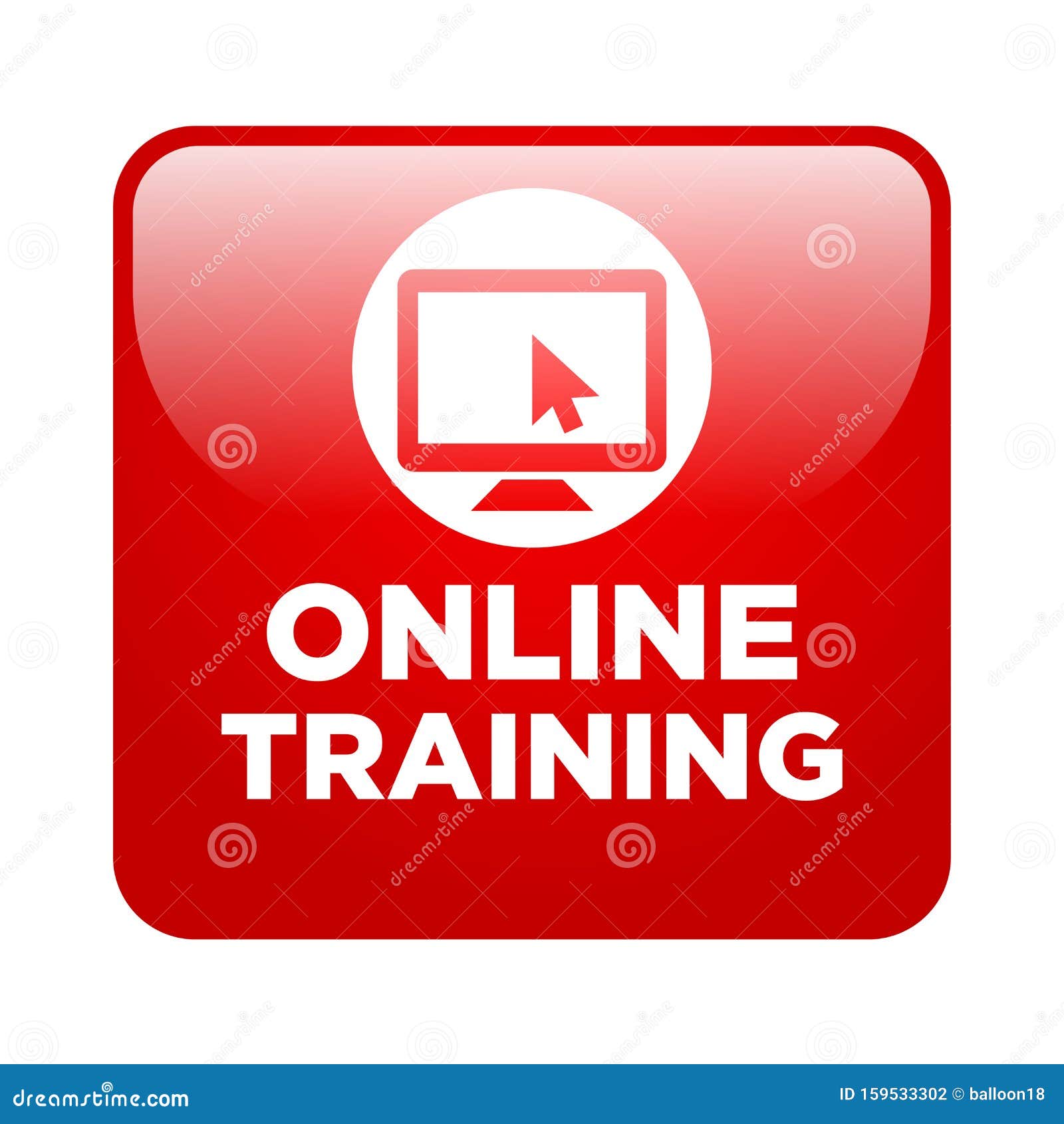 Online training button stock illustration. Illustration of conducted ...