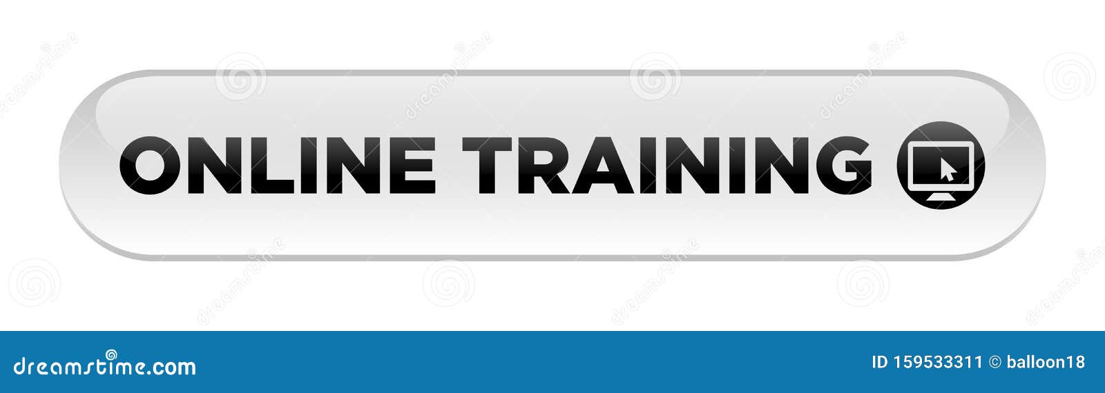 Online training button stock illustration. Illustration of coach ...