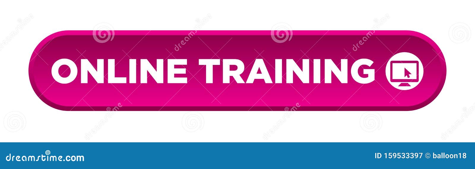 Online training button stock illustration. Illustration of educational ...