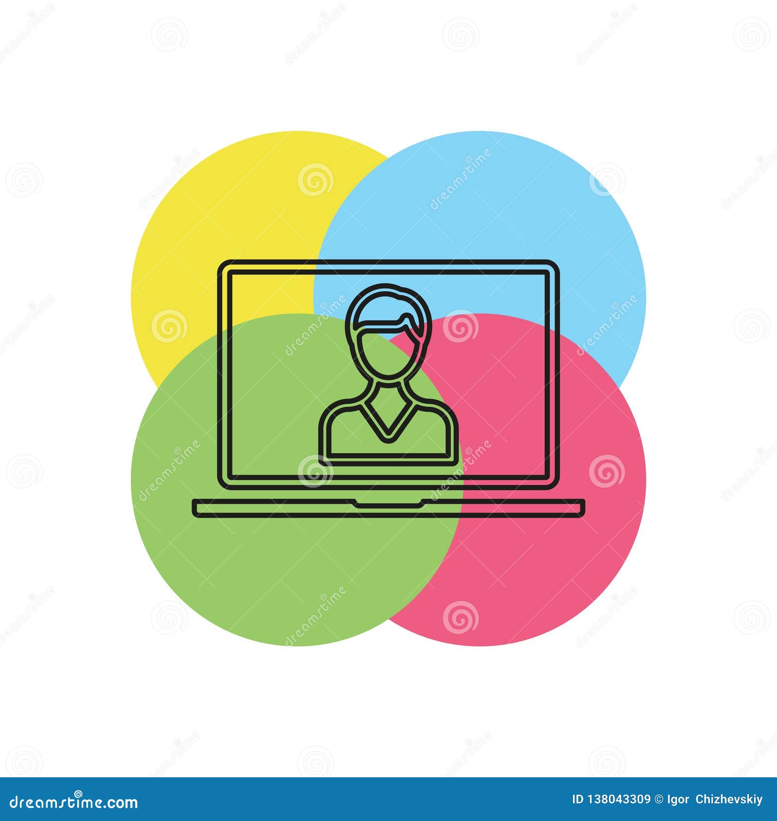 Online Training Icon. Element Illustration Stock Illustration ...
