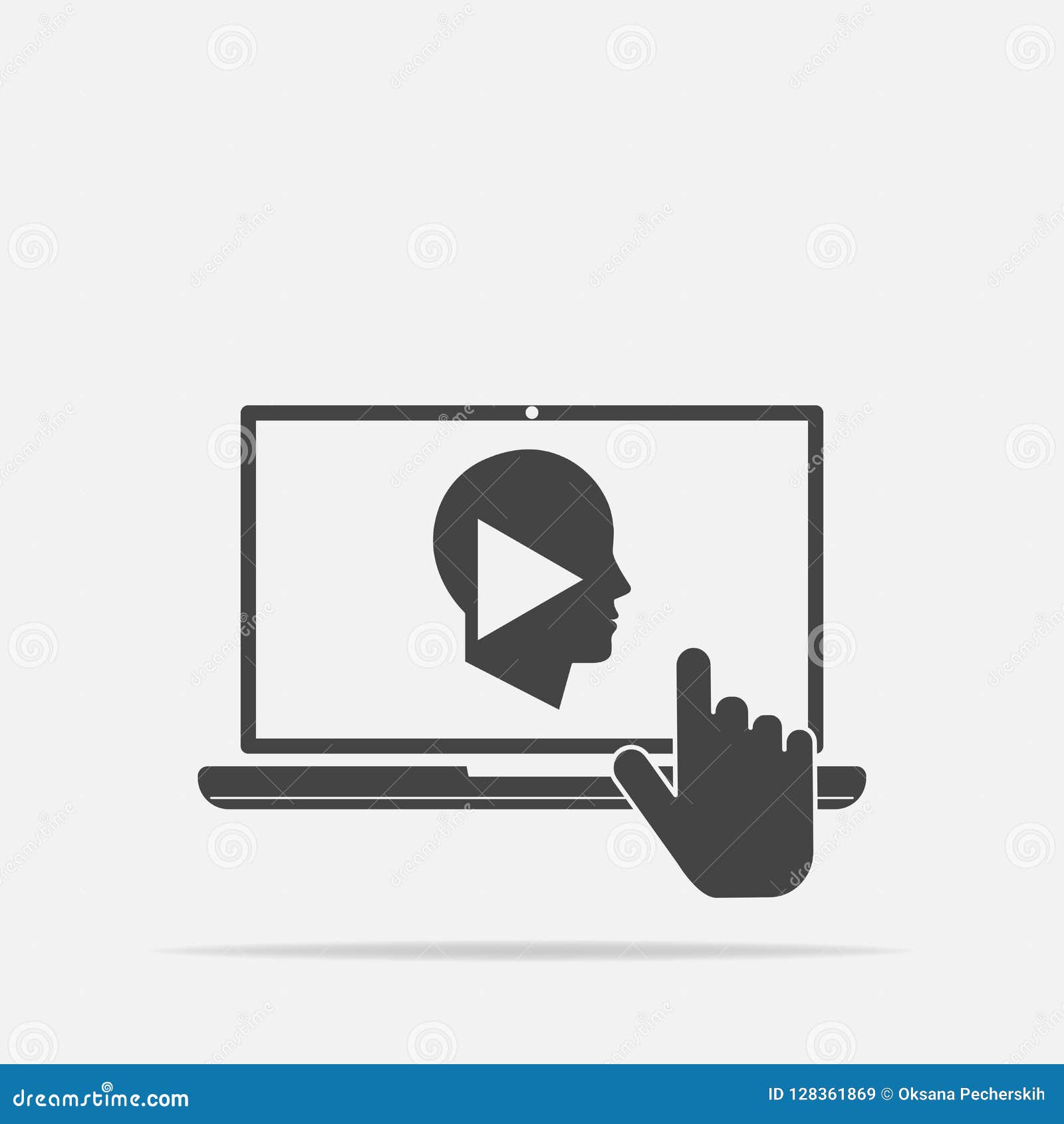 Online Training Icon. Remote Web Training Stock Vector - Illustration ...