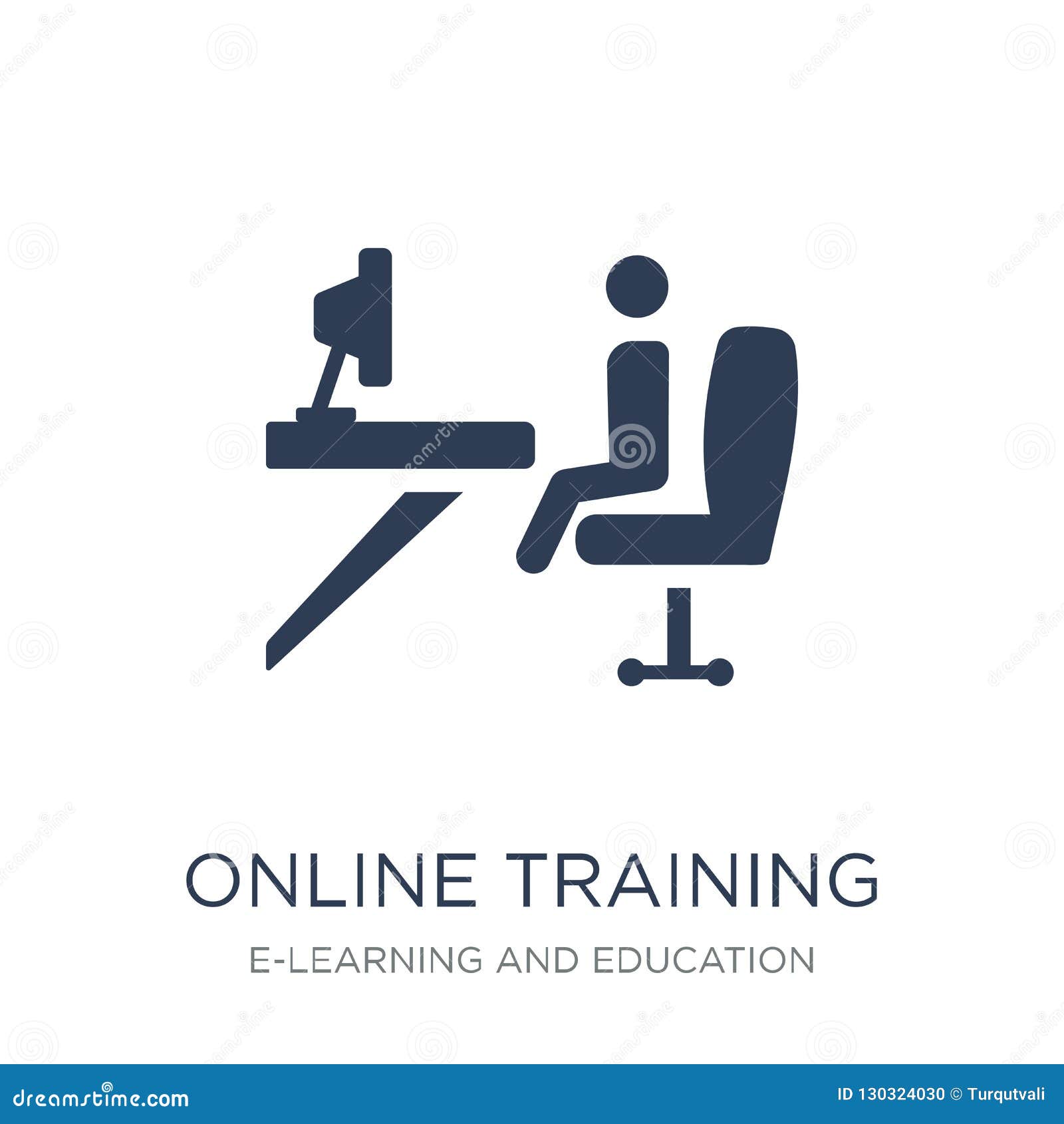 Online Training Icon. Trendy Flat Vector Online Training Icon on Stock ...