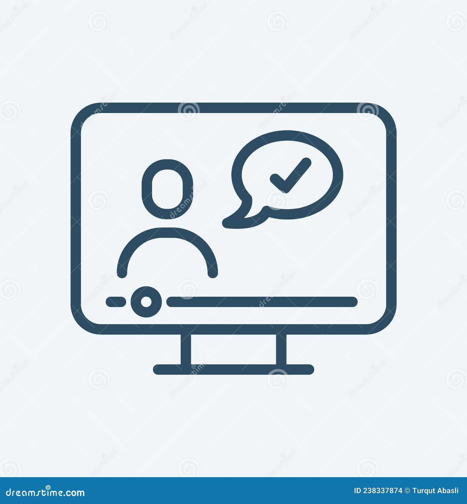 Online Training in Laptop Icon in Simple Design. Vector Illustration ...