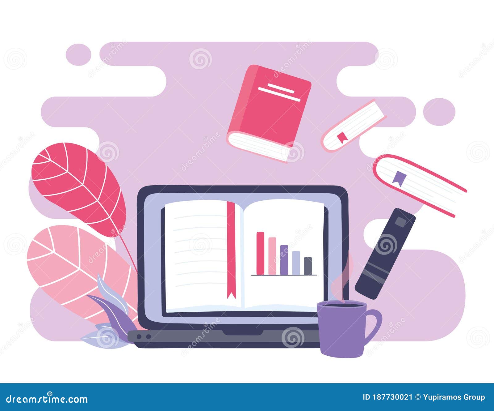 Online Training, Laptop Statistics Report Book Lesson, Education and ...